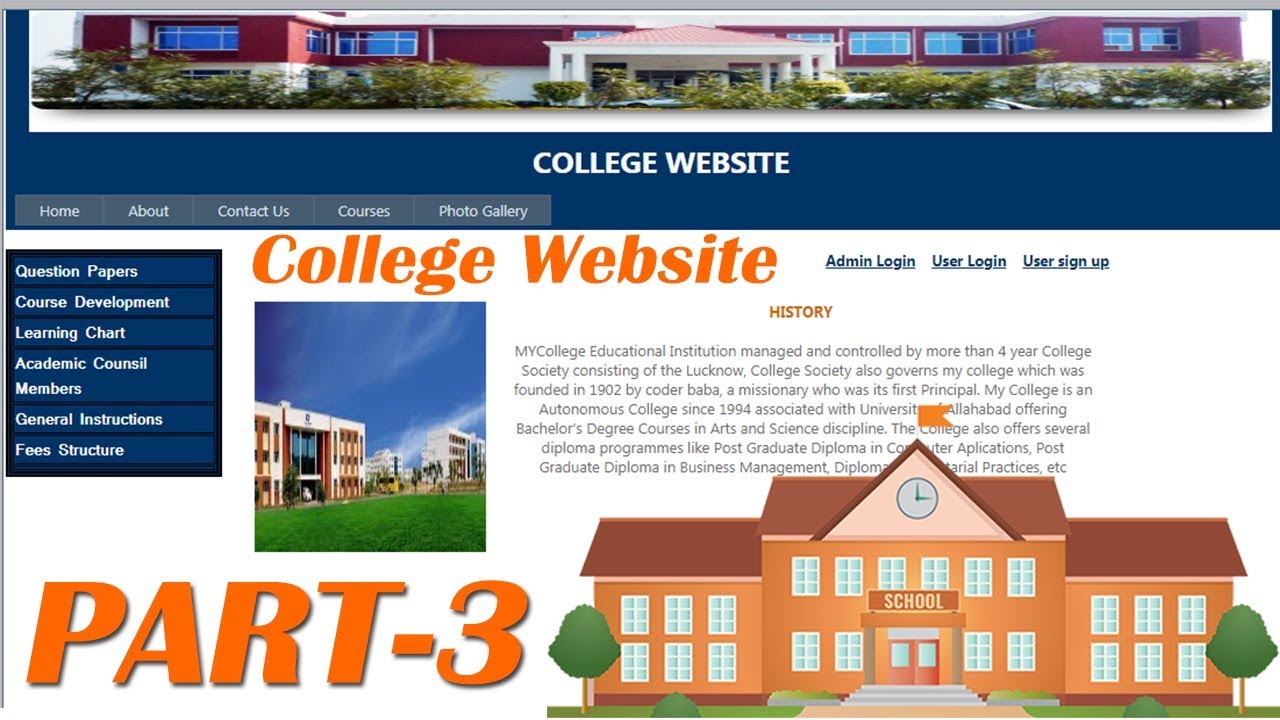 How To Create College Website In ASP NET Part 3 YouTube How To Create College Website In ASP NET Part 3 YouTube