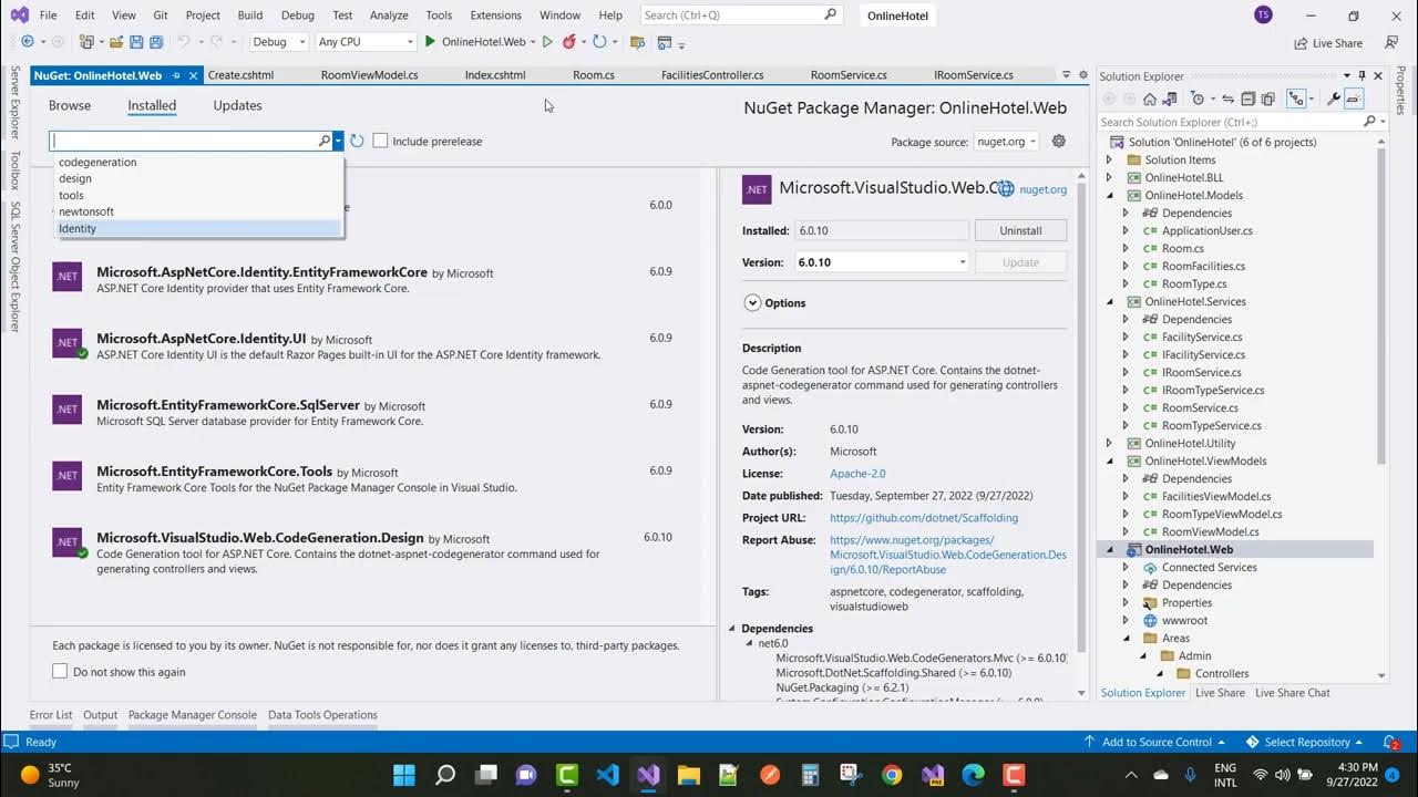 Fix Update: Scaffolding failed, could not load information for project | Visual Studio | Updated ...
