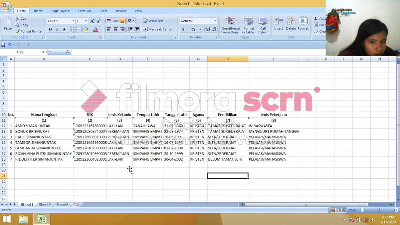 Membuat KK di Excel by Rican Vina Putri.S - YouTube