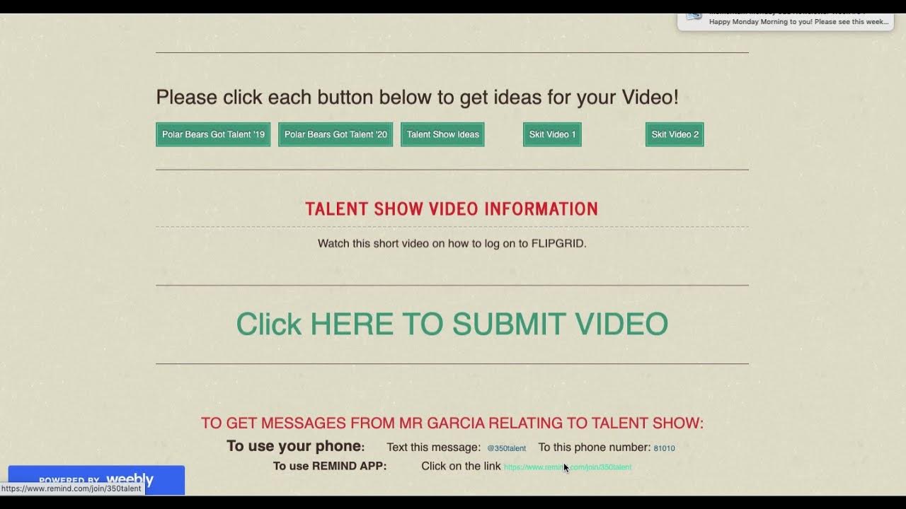 How to login to Flipgrid from Talent Show Webpage - YouTube