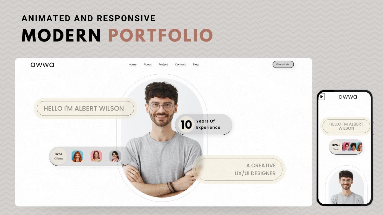 How To Create A Simple Portfolio Website In Html Css With Source Code 7313