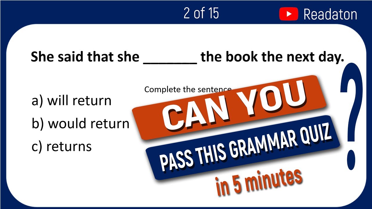 Tricky Grammar Quiz: Multiple Choice Questions Fill in the Blank ...