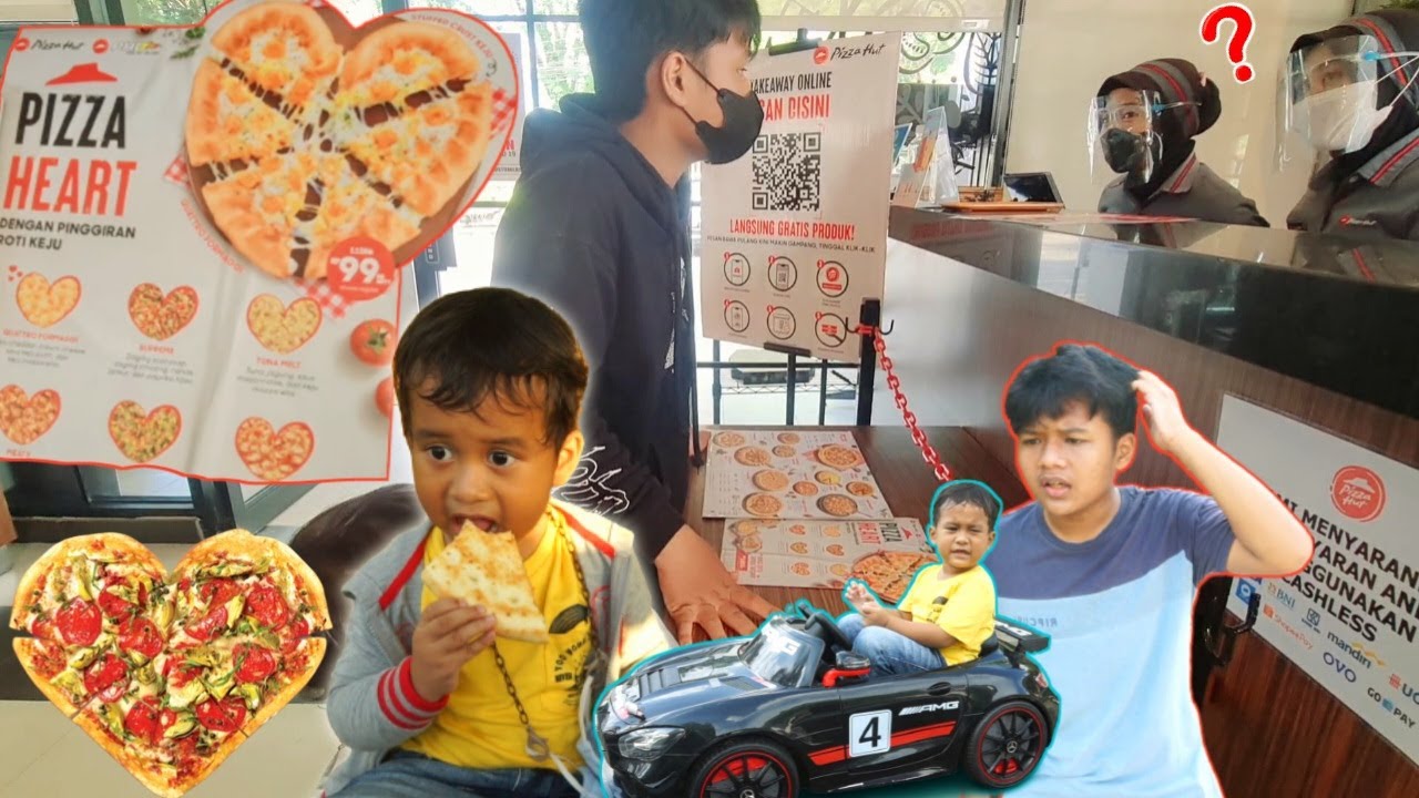 BELI PIZZA HEART NAIK MOBIL BALAP | Eyzel channel - YouTube