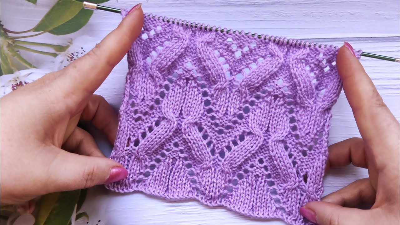 Lace Cable Knit Stitch | Ajour-Zopfmuster stricken | Punto Trecce ...