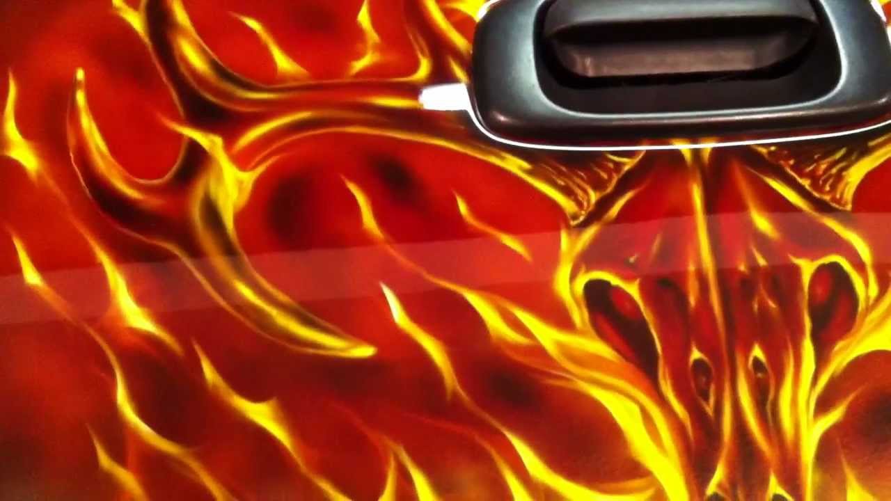Airbrushing Real Fire - How To Airbrush - Airbrushing DVD - YouTube