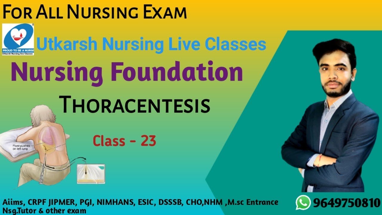 Thoracentesis I Nursing Officer & Staff Nurse Online Classes ll Utkarsh ...