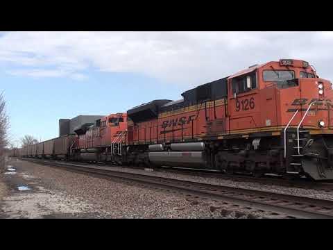 BNSF #9126 Leads WB Coal Train. Olathe, KS 3/4/23 - YouTube