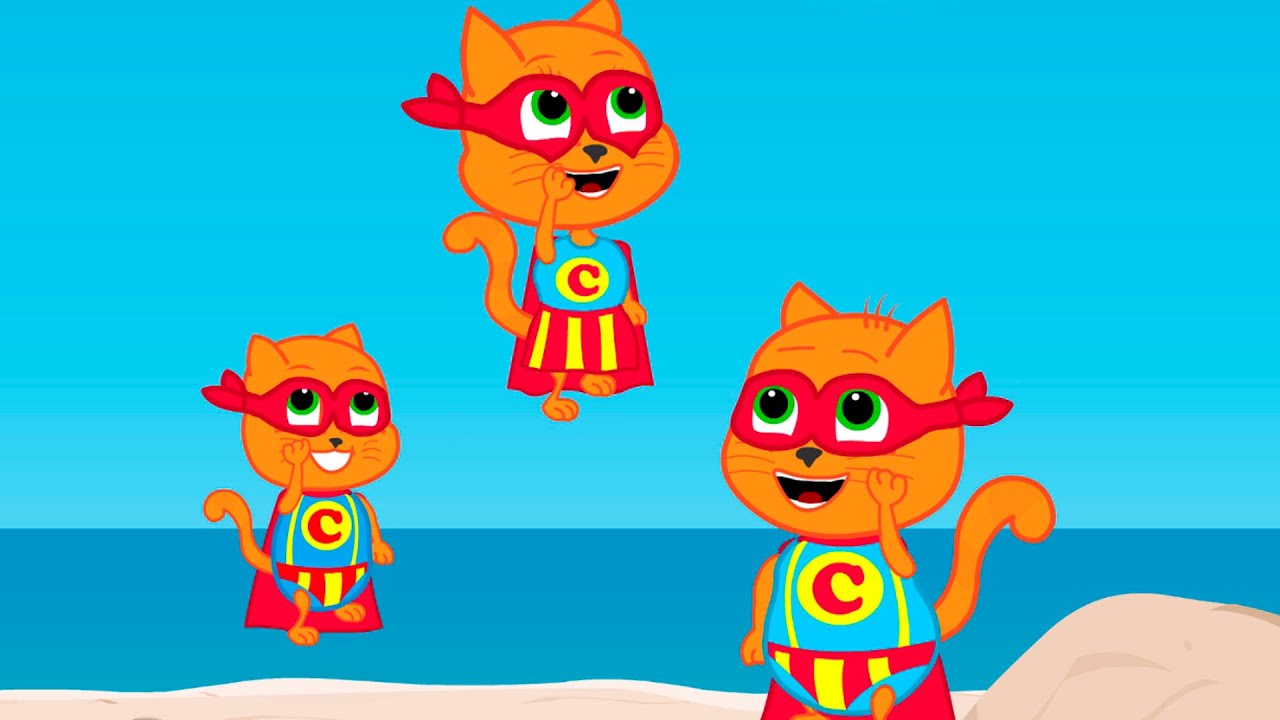 Cats Family in English - Superman Team Cartoon for Kids - YouTube