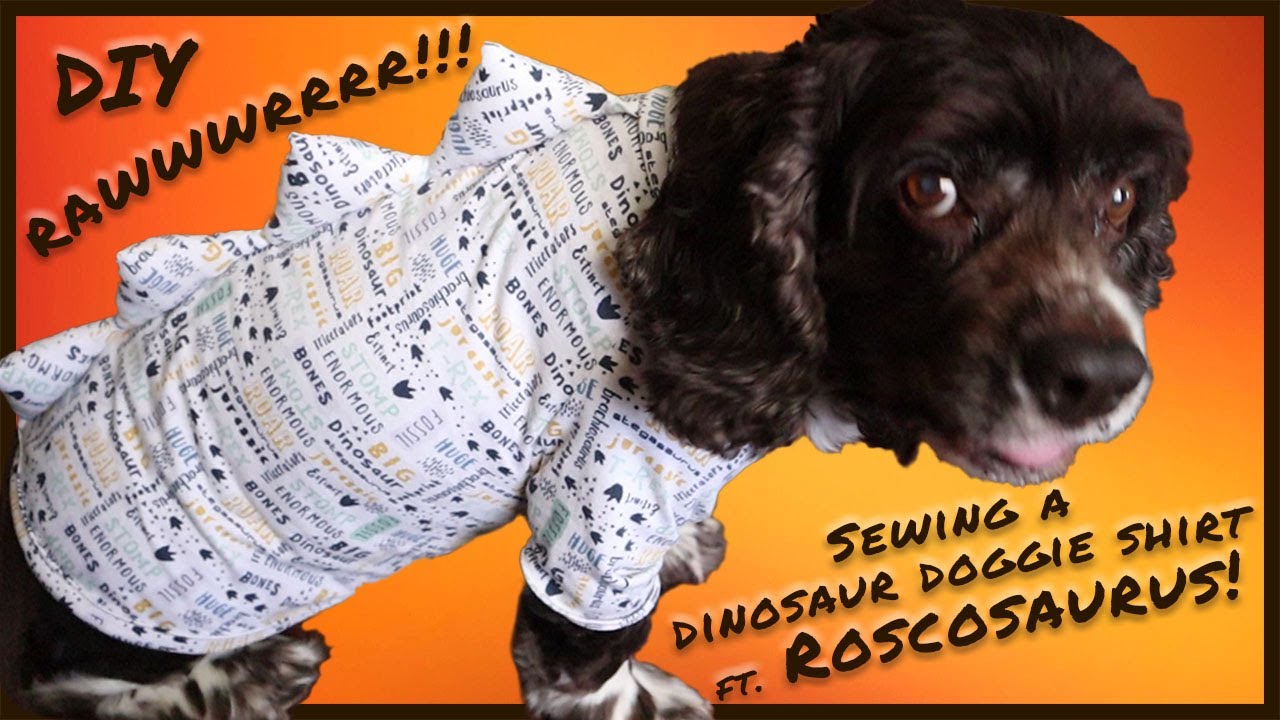 Sewing the Cutest Dinosaur Dog Shirt Complete with Spikes! Featuring ...