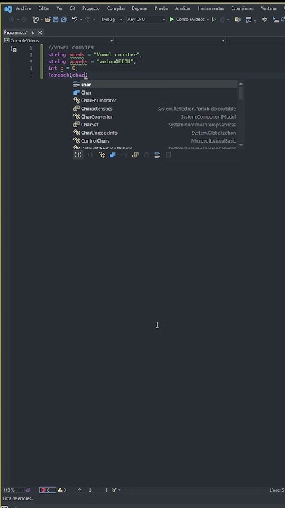 Vowel counter in c# #csharp #programming #programacion #desarrollo #backend #developer #learn ...