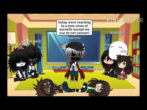 Creepypasta react to christmas vines(warning jeff x jane)