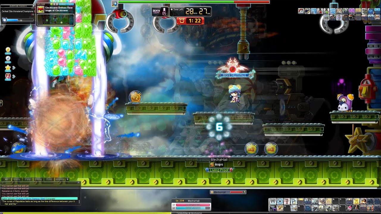 [Maplestory GMS Reboot] 234 Mechanic Chaos Papulatus Solo - YouTube