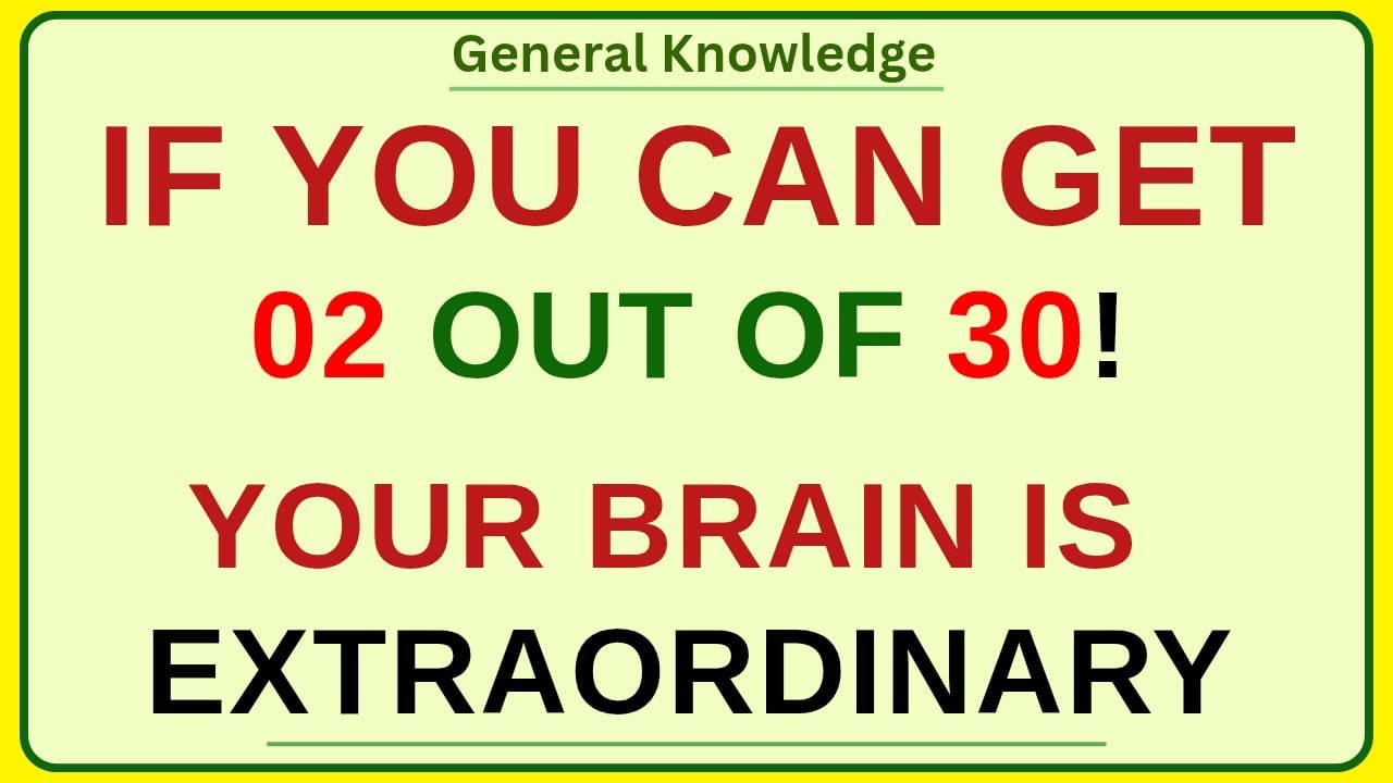 IF YOU CAN GET 02 OUT OF 30! YOUR BRAIN IS EXTRAORDINARY | GK PULSE ...