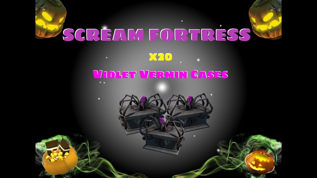 TF2: Scream Fortress 2019 - x20 Violet Vermin Case Unboxing - YouTube