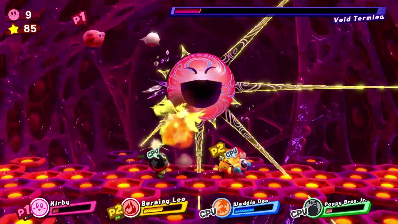 Kirby Star Allies - Story Mode - Last stage and last boss Void Termina ...