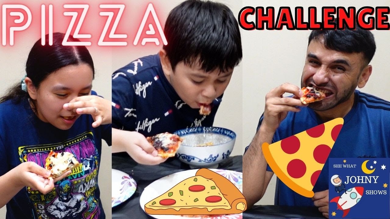 Johny Shows Pizza Challenge Mystery Toppings Pizza Family Challenges ...
