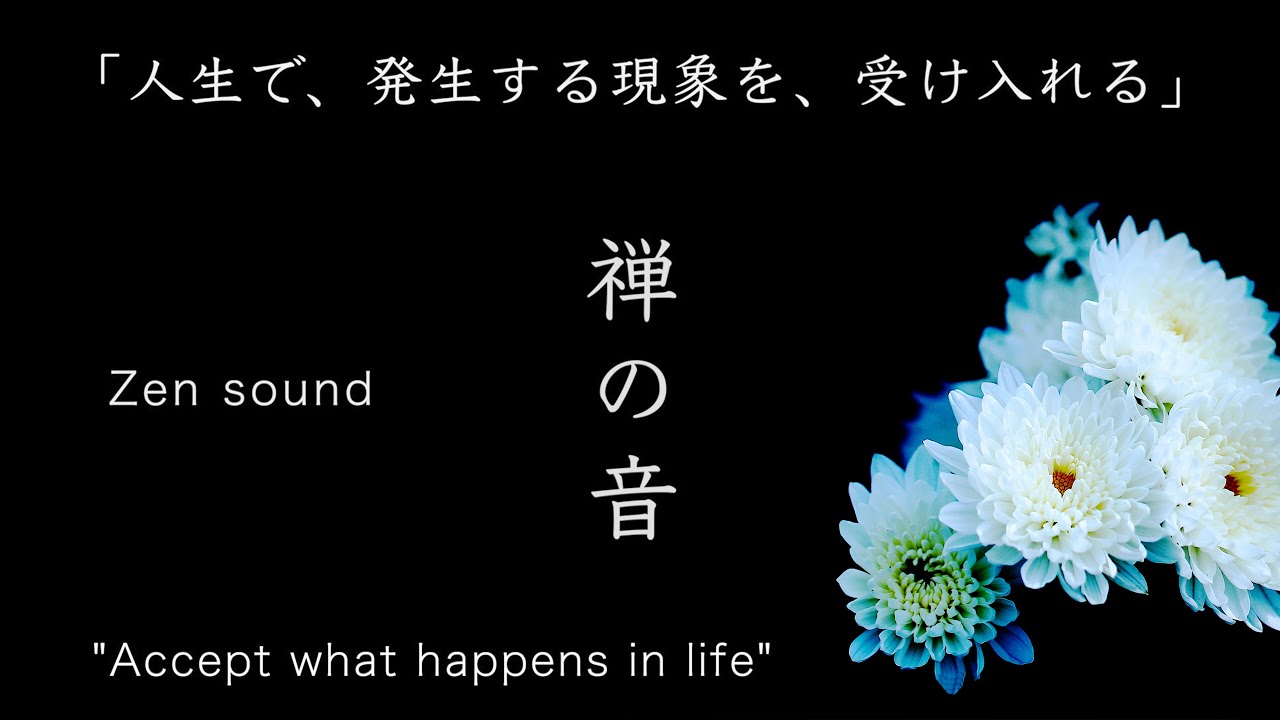 【禅の音】「人生で、発生する現象を、受け入れる」【Zen meditation】"Accept what happens in life ...