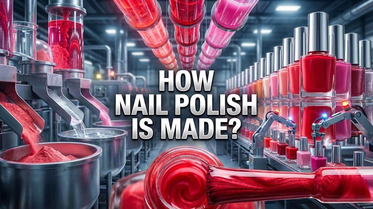 How Nail Polish Is Made 💅 | Inside a Massive Nail Polish Production ...