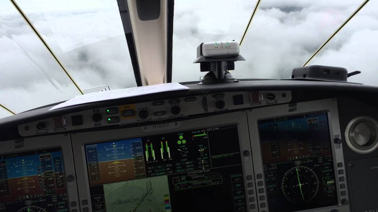 Eclipse Jet ILS landing - YouTube