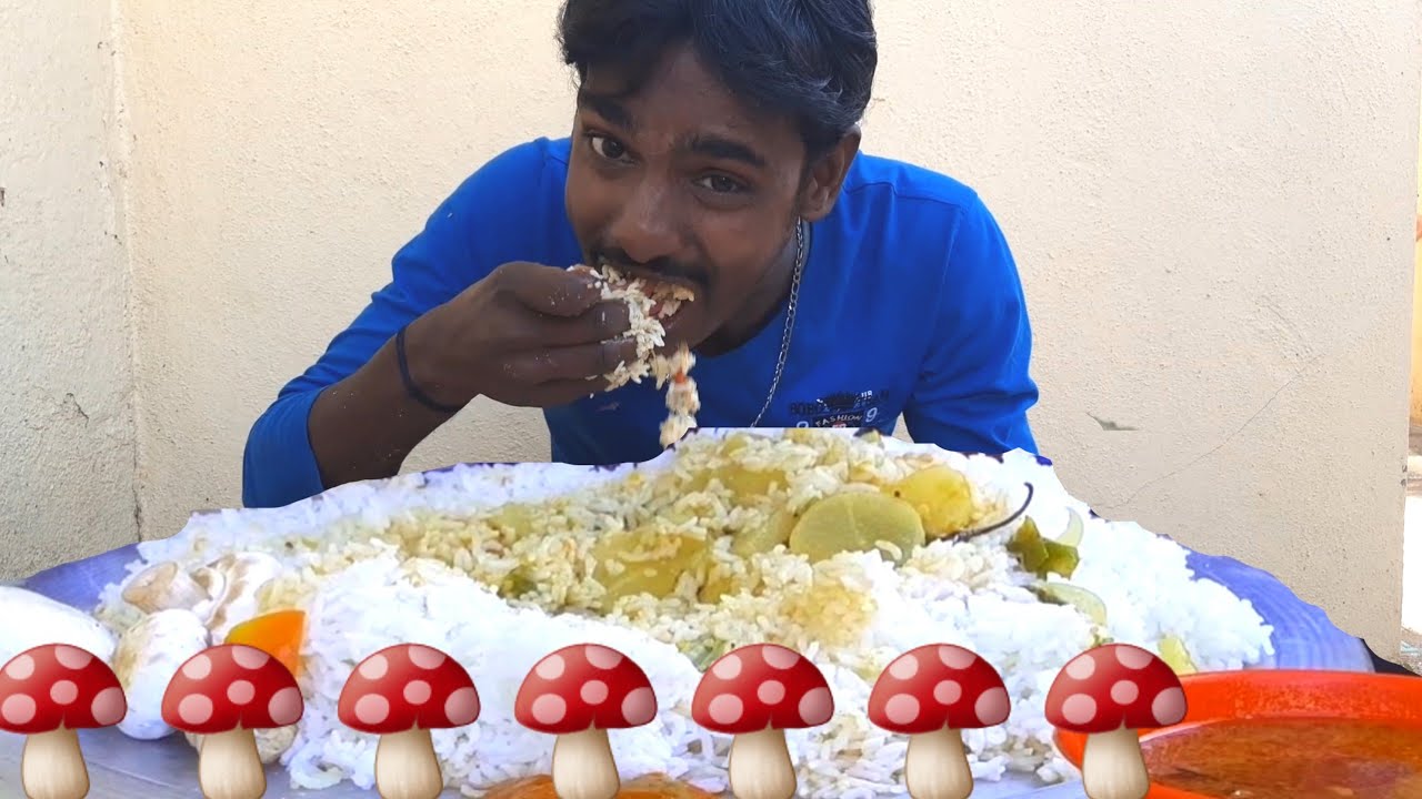 MUKBANG MORNING FOOD EATING UNLIMITED WHITE RICE🍚 MUSHROOM 🍄|eating ...