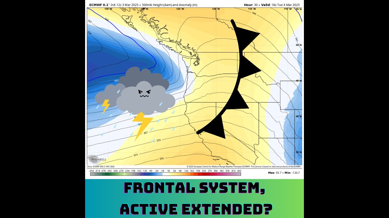 Pacific NW Weather: Frontal System, Active Extended? - YouTube