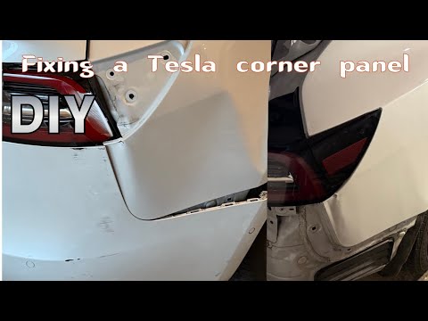 Tesla corner panel repair. DIY. - YouTube