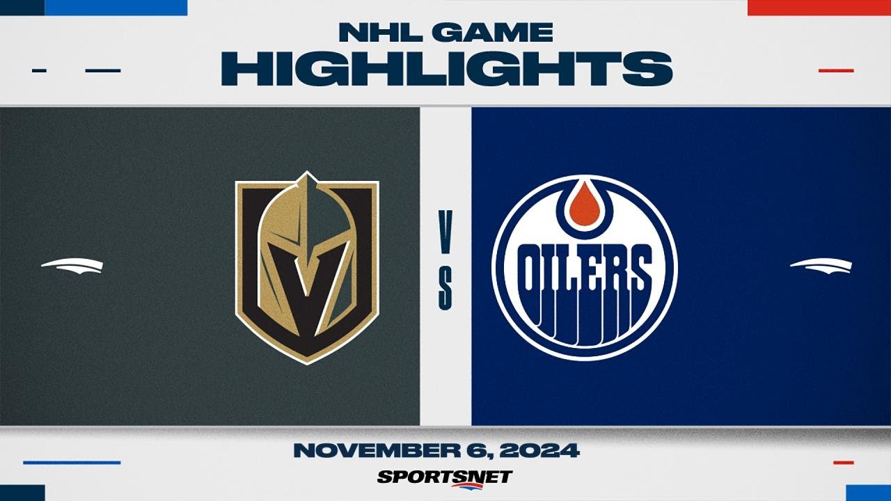 NHL Highlights | Golden Knights vs. Oilers - November 6, 2024 - YouTube
