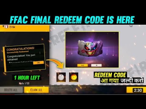 FREE FIRE LIVE || FFIC REDEEM CODE || FREE FIRE TODAY REDEEM CODE || FFIC REDEEM CORD | - YouTube