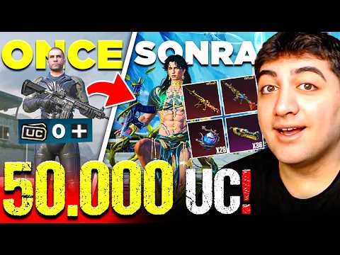 HİÇ UC YÜKLEYEMEYEN TAKİPÇİME 50.000 UC YÜKLEDİM! (REKOR AÇILIM) | PUBG Mobile