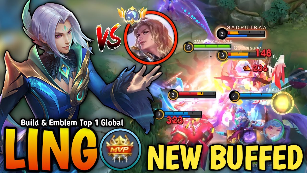 Ling New Buff with Best Build & Emblem VS Top Global Lancelot (HARD ...