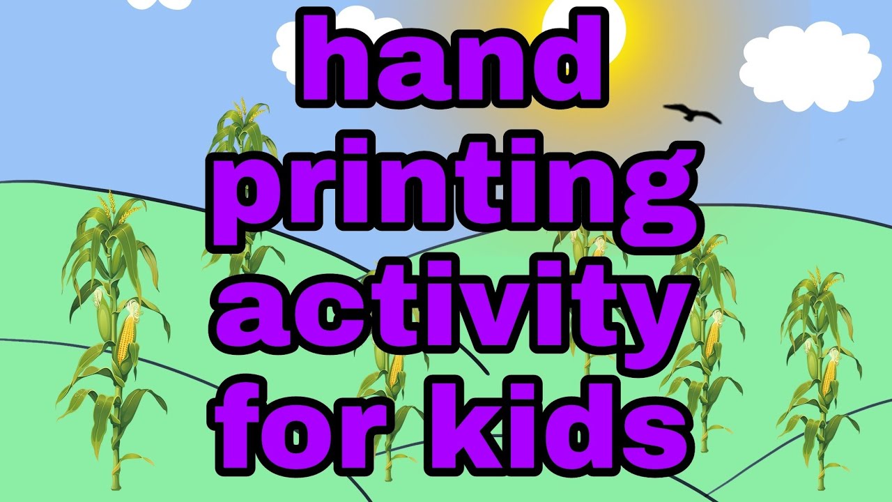 hand printing activity for kids - YouTube