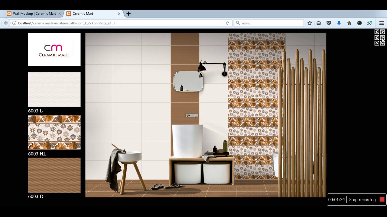 How To Create Bathroom Preview In Ceramic Mart Tiles Visualizer ? - YouTube