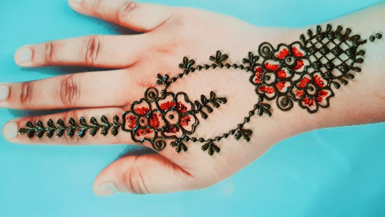 Very Simple And Easy Floral Mehndi Design | Simple Mehndi Design | Easy ...