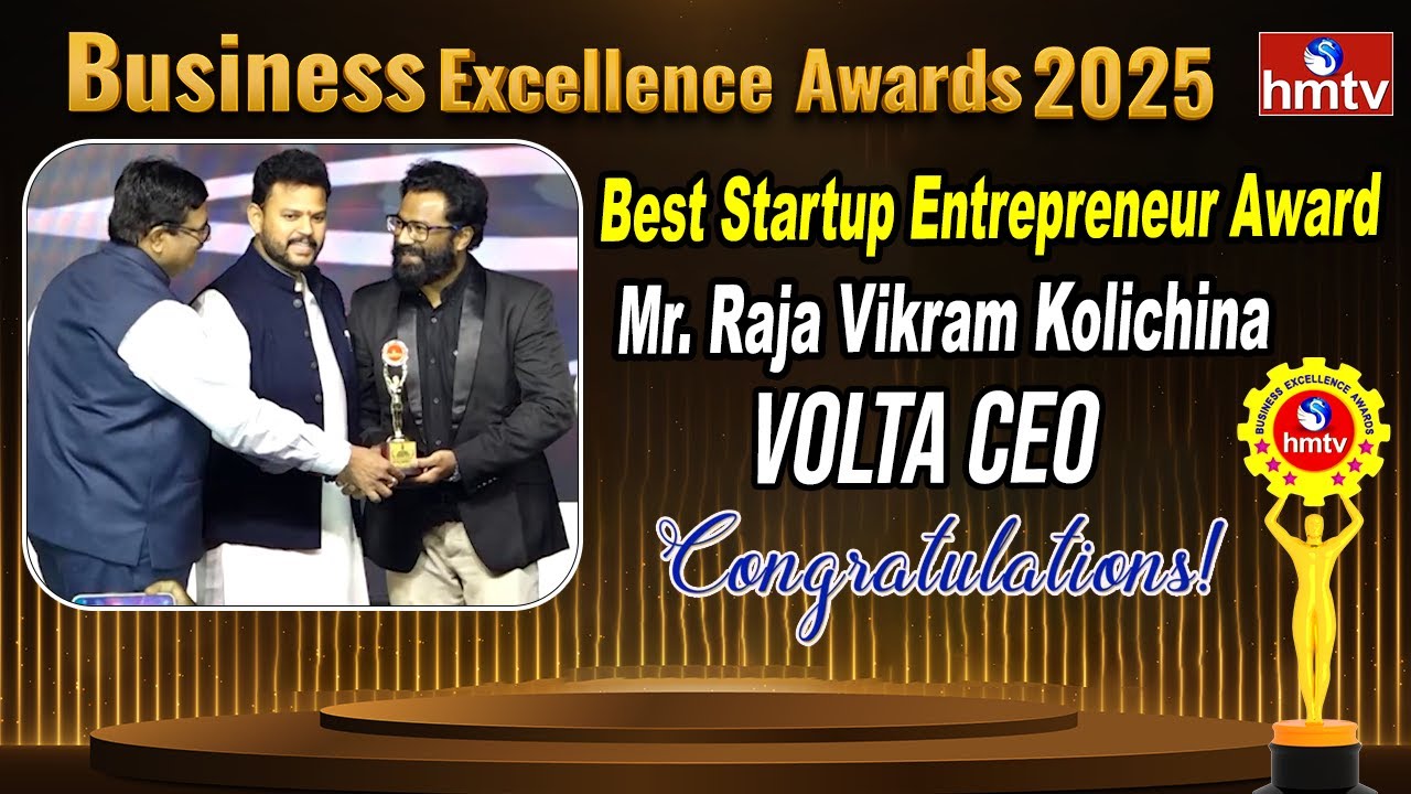 VOLTA CEO Mr. Raja Vikram Kolichina Receives Best Startup Entrepreneur ...