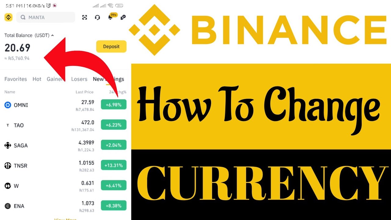 Binance Currency Confusion? Solved! (Change Currency in Binance App) - YouTube