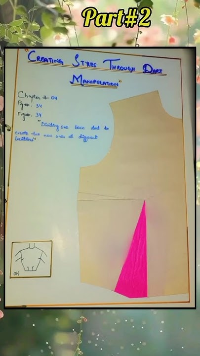 Dart Manipulation | Dividing One basic dart to Create two new ones at different Locations | Part ...