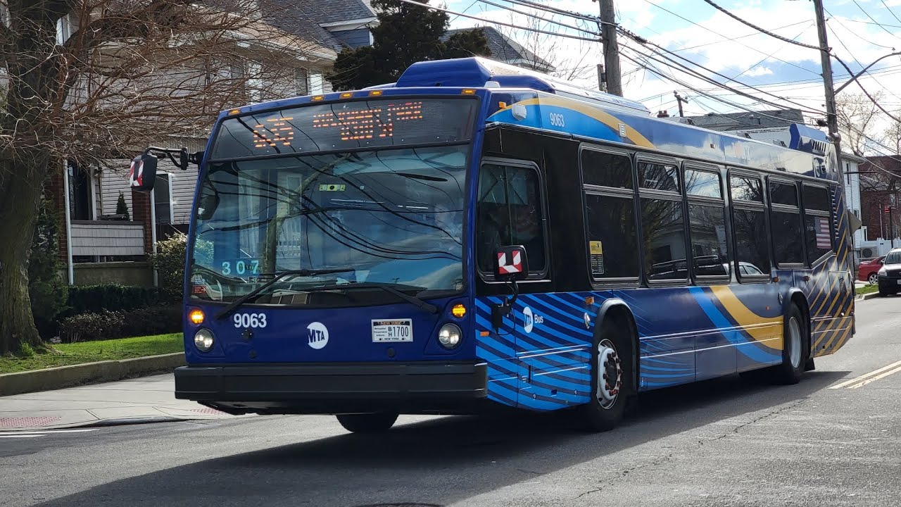 MTA 2023 Nova LFS Bus #9063 on the Q35 Route At Newport Avenue/B. 116 ...