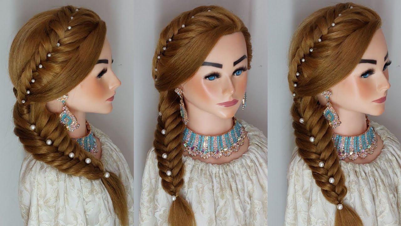 Side Braid Hairstyles For Wedding/Party || Side Braid Hairstyles || One ...