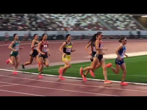陸上日本選手権10000m 2023 女子15周目 グラウンド観戦バックストレート - YouTube