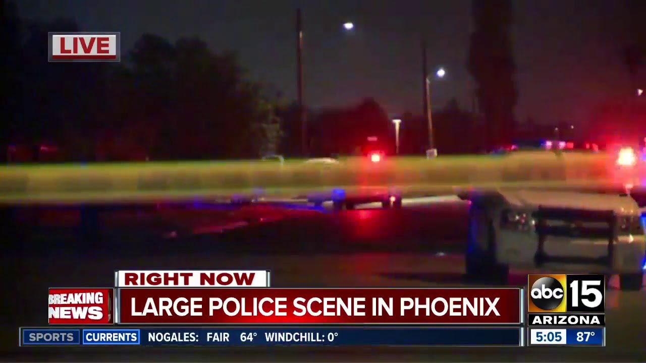 Large police scene near 27th Avenue and McDowell Road - YouTube