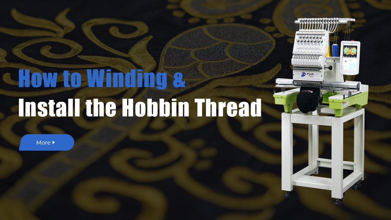 FJ-1501CS Winding & installing the hobbin thread - YouTube