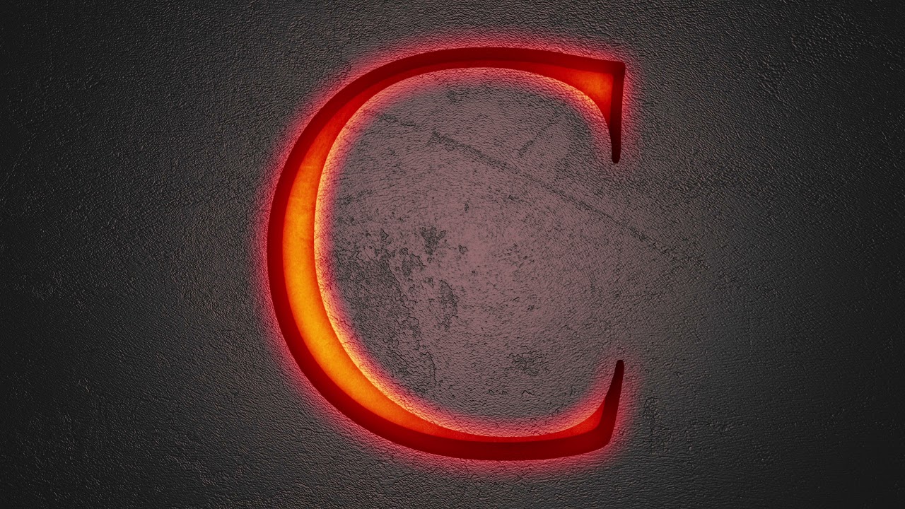 Letter C shining on stone background, seamless looping, 4K | 60 minutes ...