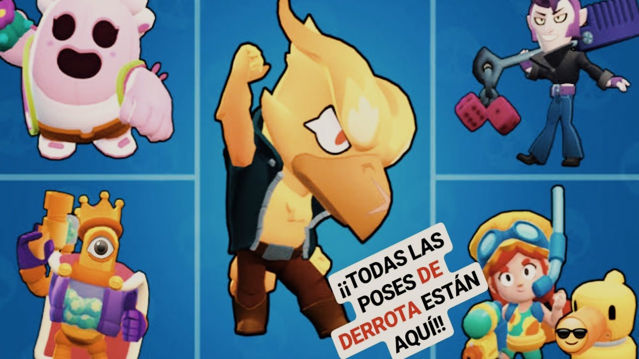 !!Todas las poses de Derrota de los todos los Brawlers!! (hasta ahora ...