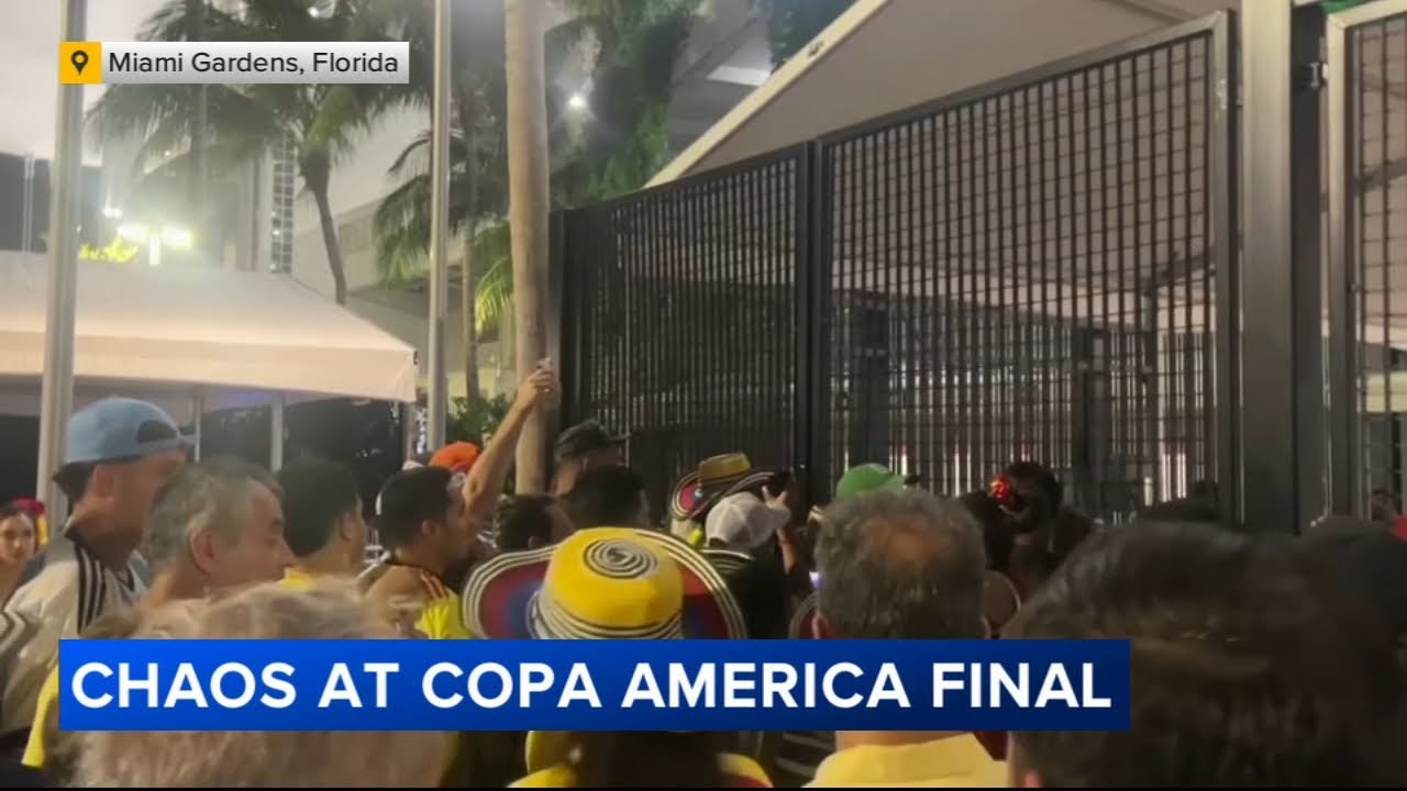 Chaos at COPA America final in Miami - YouTube
