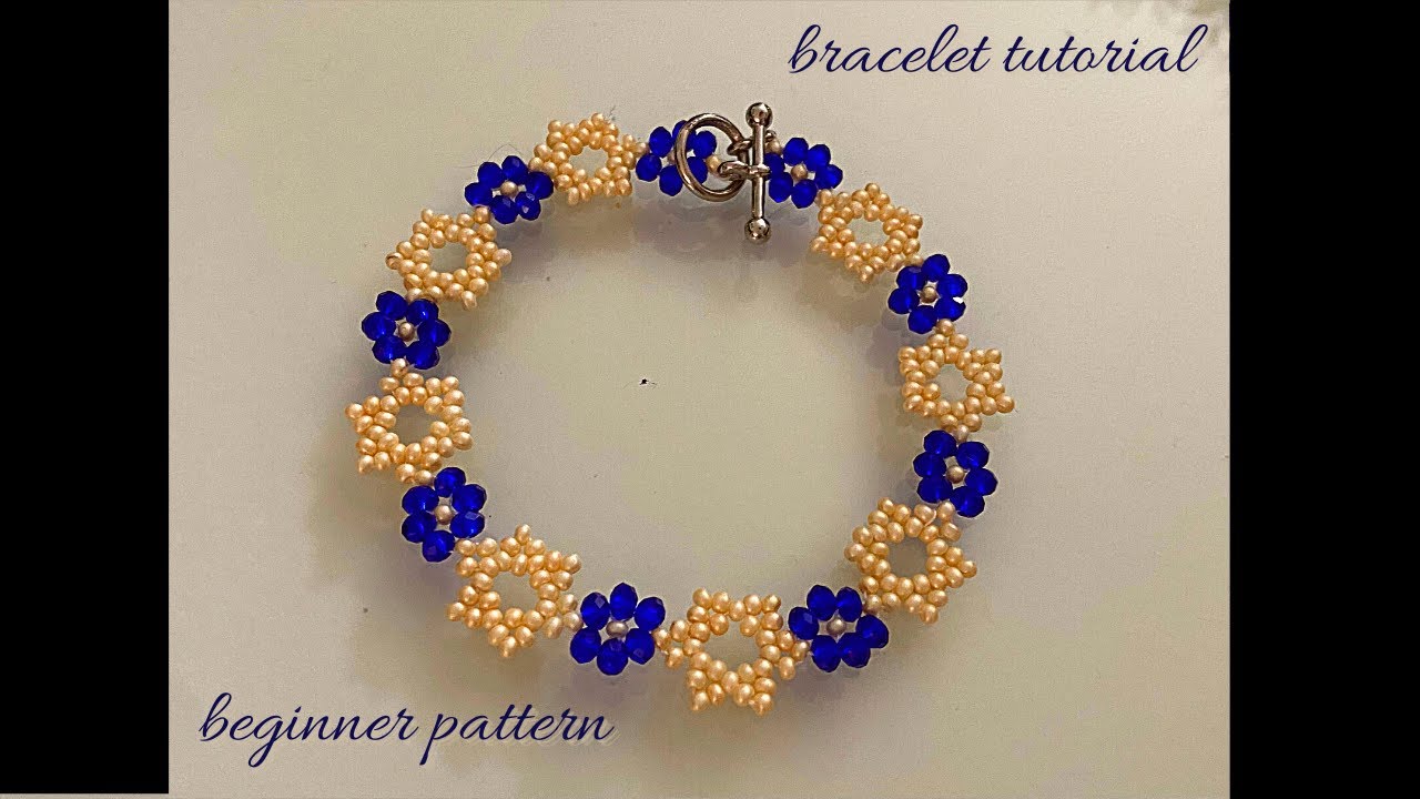 beginner beaded bracelet tutorial. Beaded jewelry. DIY - YouTube