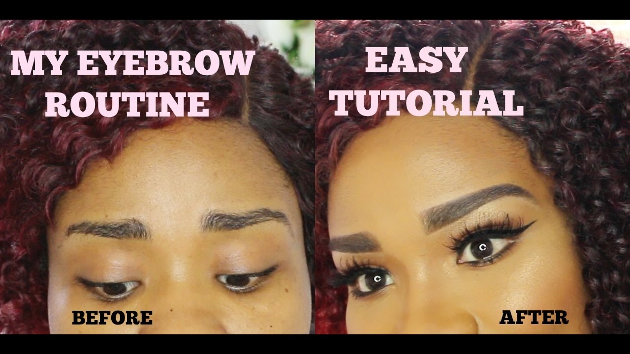 MY EYEBROW ROUTINE II EASY TUTORIAL II INSTAGRAM BROWS - YouTube