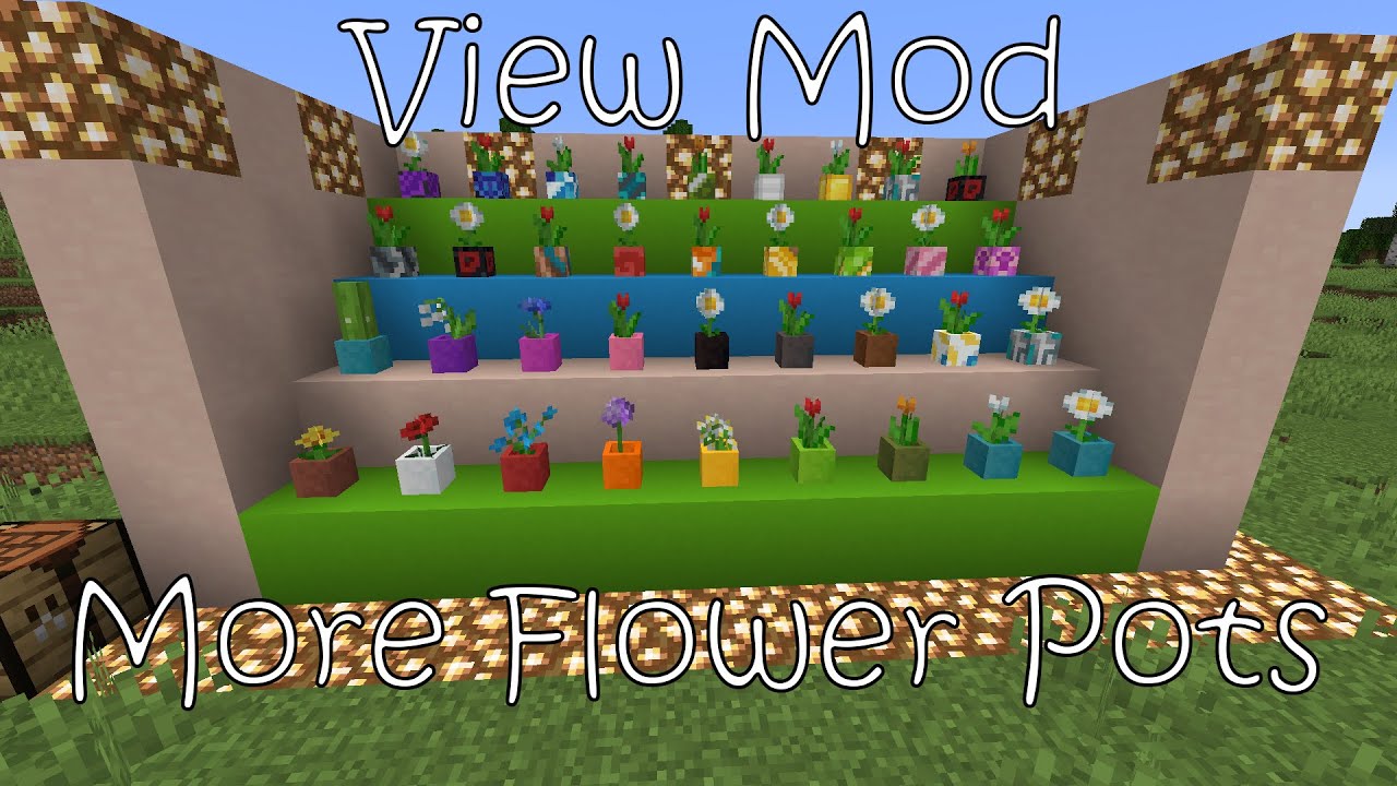 View Mod - More Flower Pots in Minecraft - YouTube