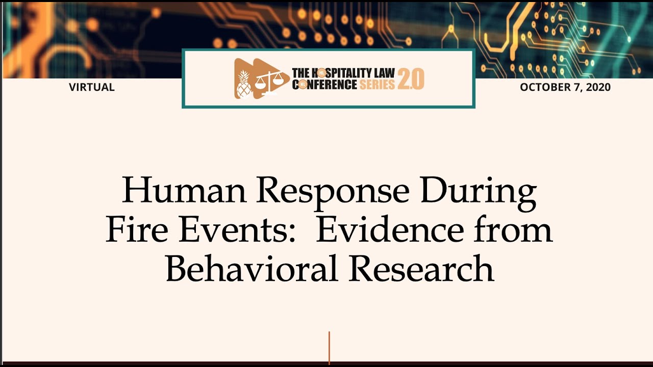 Human Response During Fire Events: Evidence from Behavioral Research ...