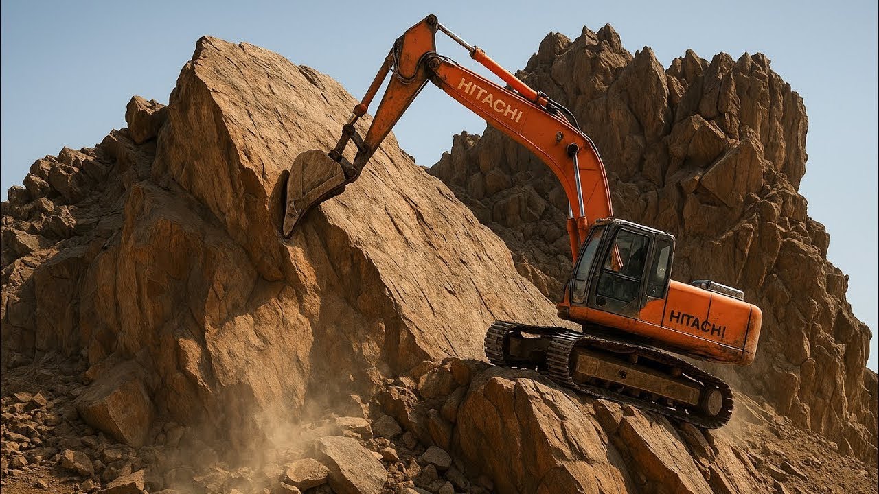 The Monster Excavator Breaks Down a Hill 🗻Watch the Earth Move!A ...