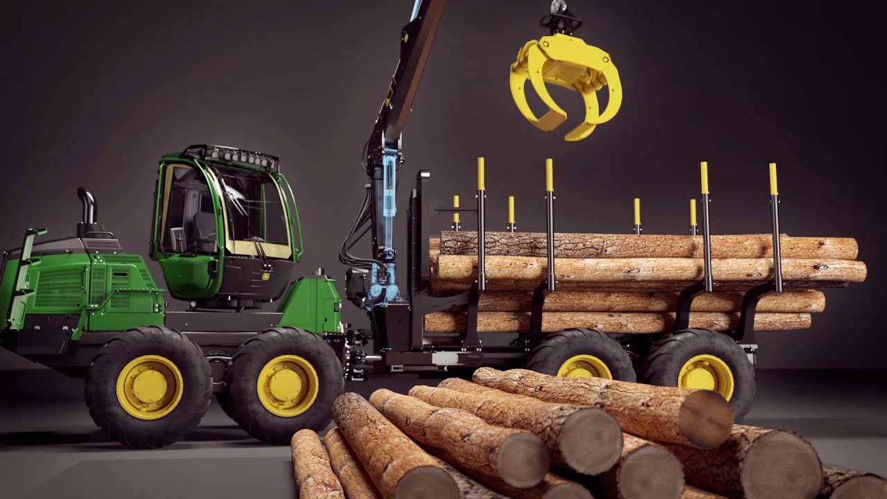 John Deere Forwarders Intelligent Boom Control 2.0 - YouTube